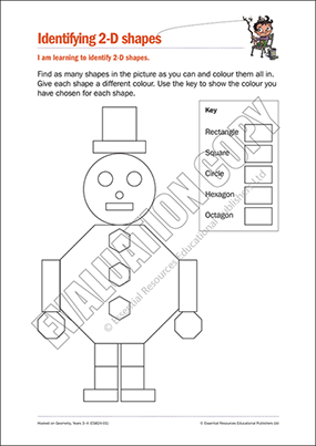Identifying 2d Shapes Worksheets Identify 2D Shapes: Worksheet