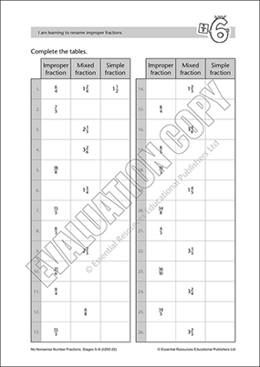 Renaming Fractions Worksheets